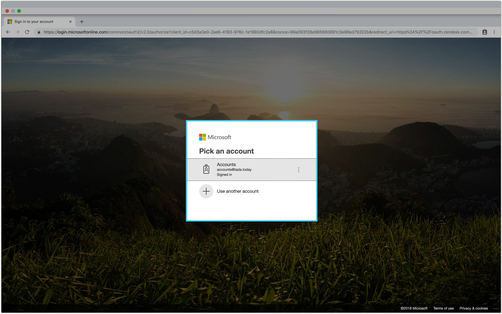 Logging in With Microsoft – Tada Cognitive Solutions
